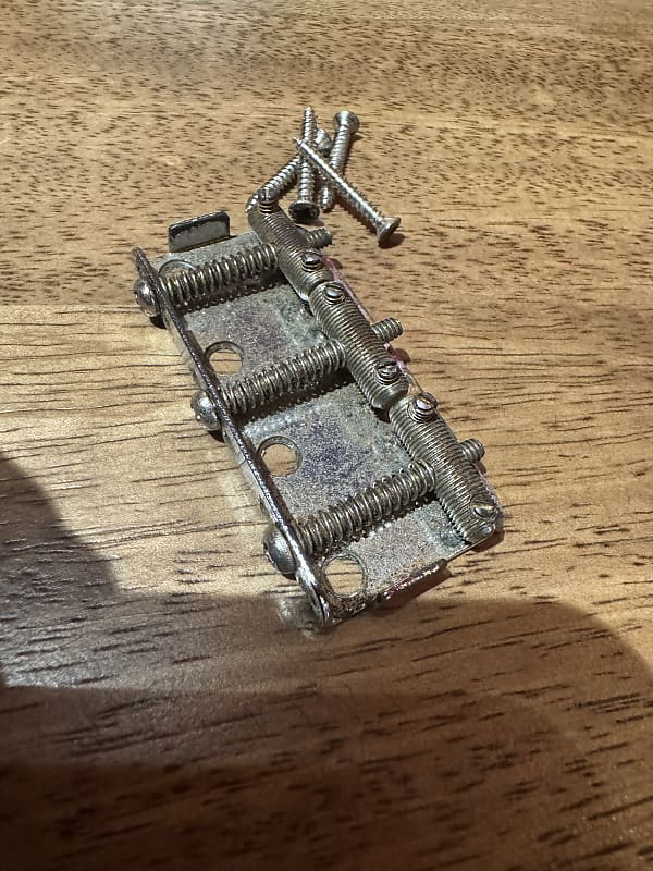 1960 Fender Duo Sonic/musicmaster bridge | Reverb