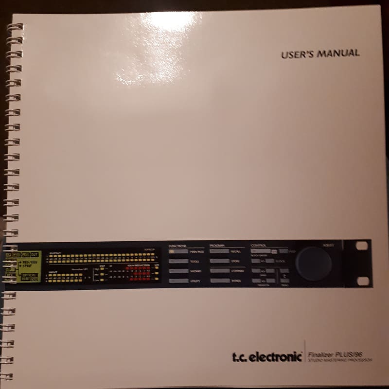User's Manual for T.C Electronic Finalizer Plus 96 Studio | Reverb
