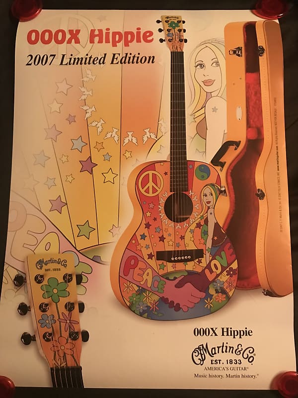 Martin 2007 OOOX Hippie Limited Edition Poster | Reverb
