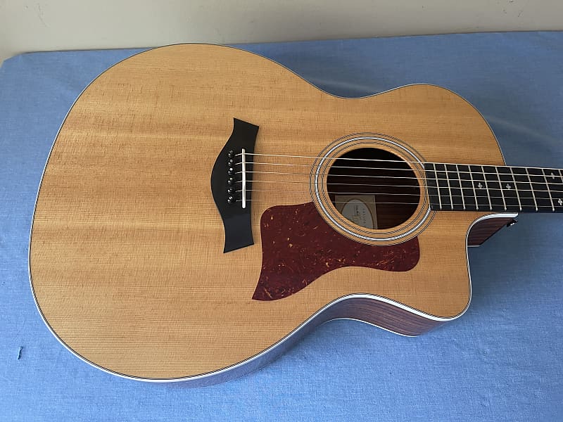 Taylor 214ce DLX Grand Auditorium Acoustic Electric Guitar | Reverb