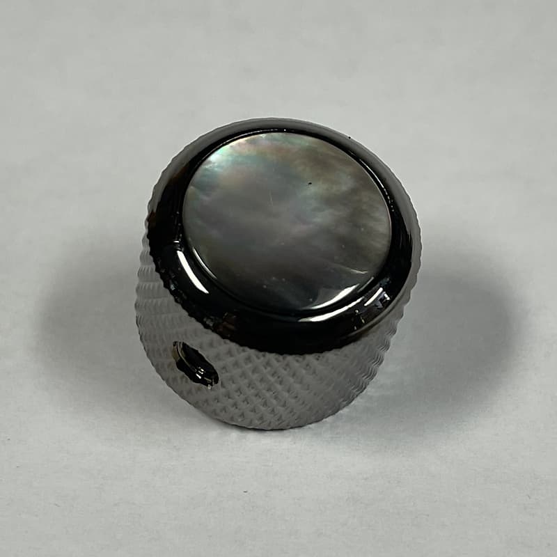 Q-Parts Green Pearl On Black Chrome Dome Knob | Reverb