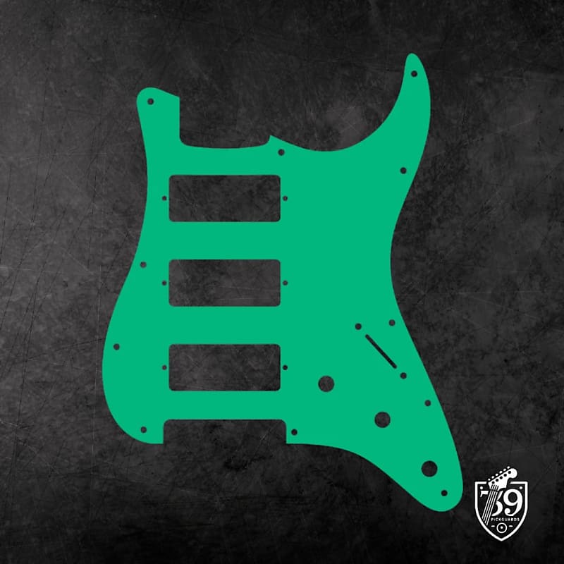4 Ply Green Strat HHH Minihumbuckers Pickguard | Reverb