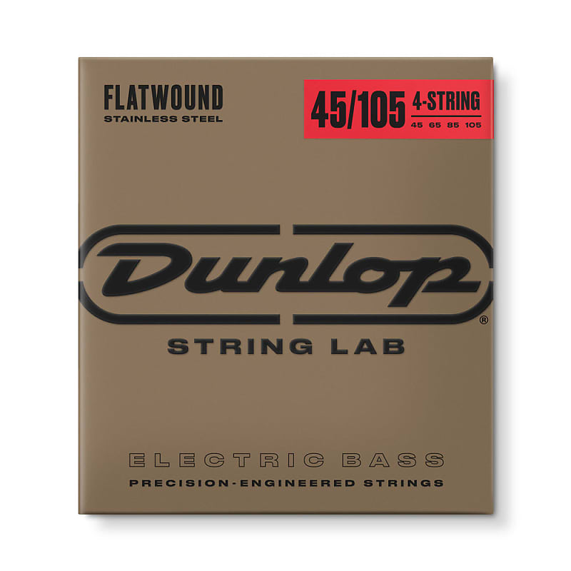 Dunlop Flatwound Medium Scale Bass Guitar Strings, 45-105 | Reverb