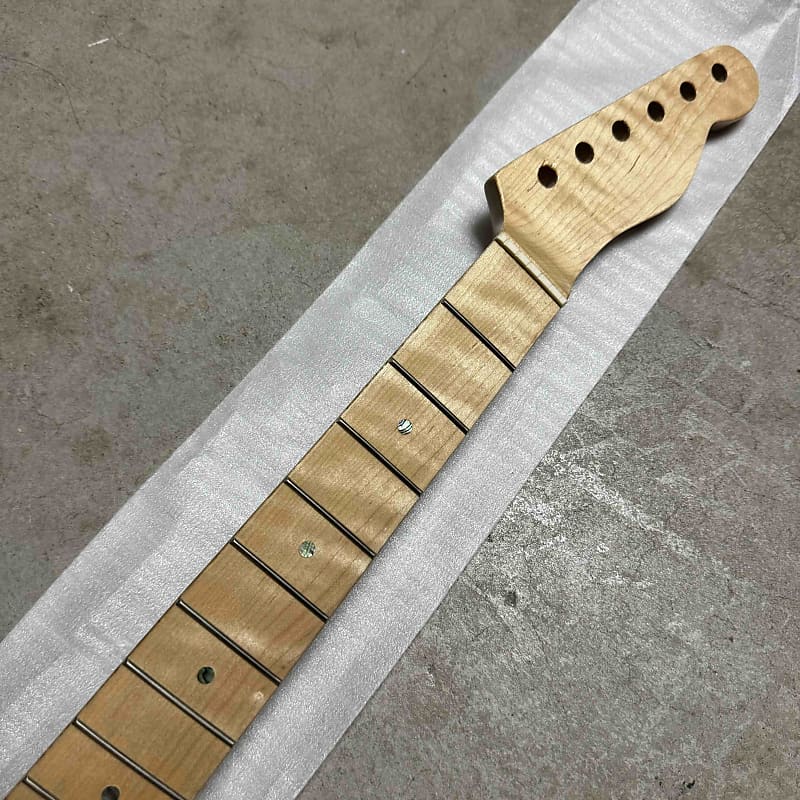 Flame Maple Tele Neck fits fender Telecaster body 21 frets | Reverb