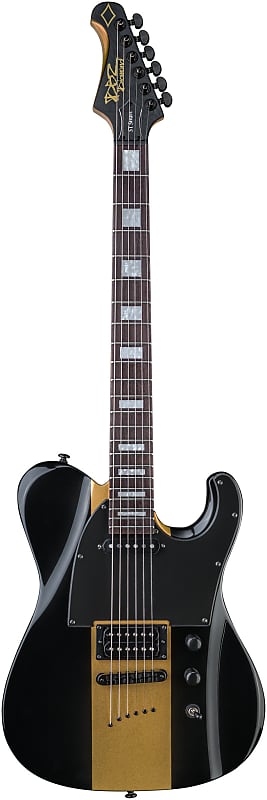 Diamond Guitars Maverick ST Electric Guitar - Black and Gold | Reverb