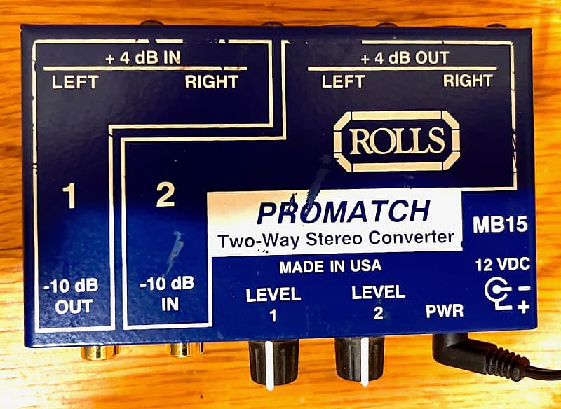 Rolls Pro Match Two Way Stereo Converter 2000's - Blue Metal | Reverb