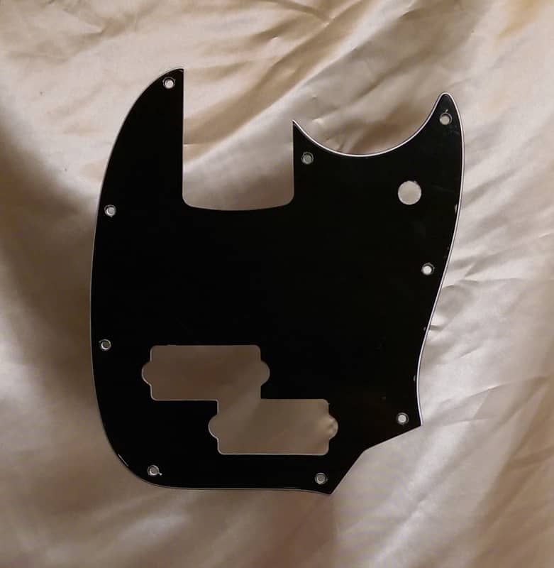Pickguard for Fender Mustang Bass PJ in Black 3 ply | Reverb