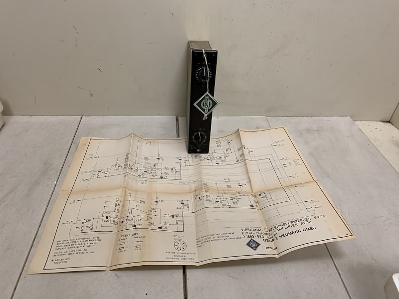 Vintage NIB NOS NEUMANN RV70 4 CHANNEL AMPLIFIER W/ paperwork | Reverb