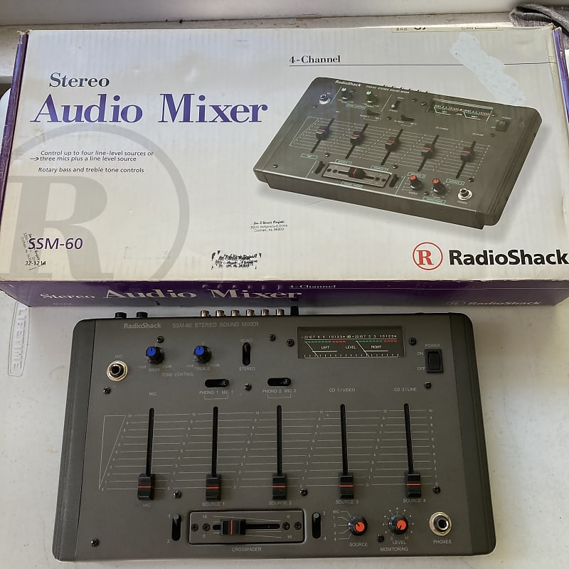 Vintage Radio Shack SSM-60 4-Channel Audio Mixer | Reverb