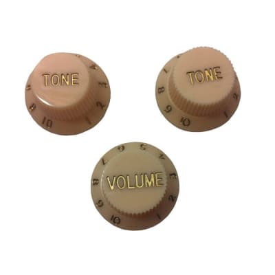 Stratocaster control knobs (metric size) - Black / Volume | Reverb UK