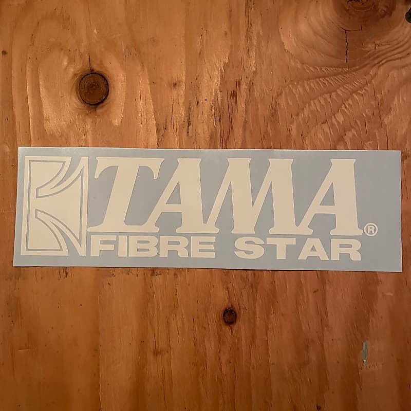 Tama Vintage Fibrestar White Logo Sticker Decal | Reverb