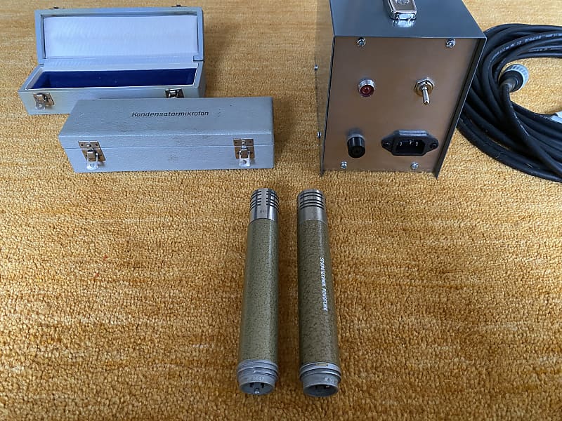 2x RFT Gefell M92a / Neumann M582 tube condenser mic *MATCHED | Reverb