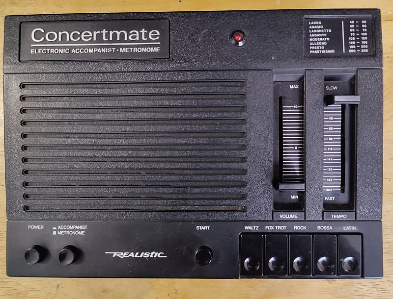 Realistic Concertmate Electronic Accompanist/Metronome 1980s | Reverb