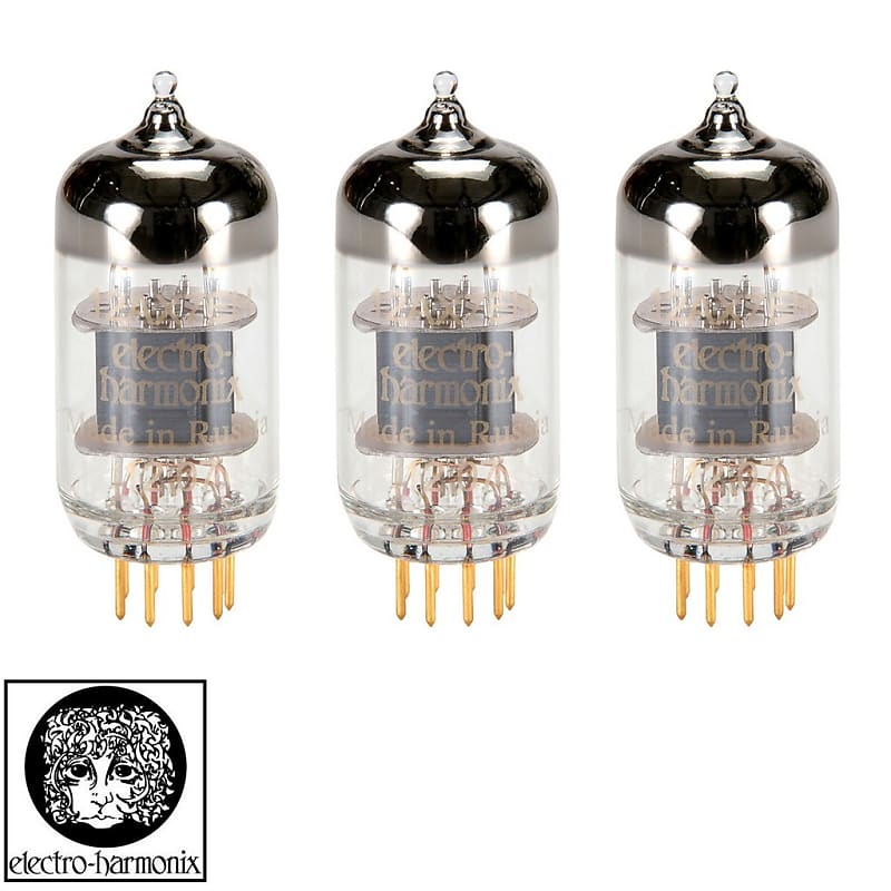 New Matched Trio (3) Electro-Harmonix 12AU7 / ECC82 GOLD PINS | Reverb
