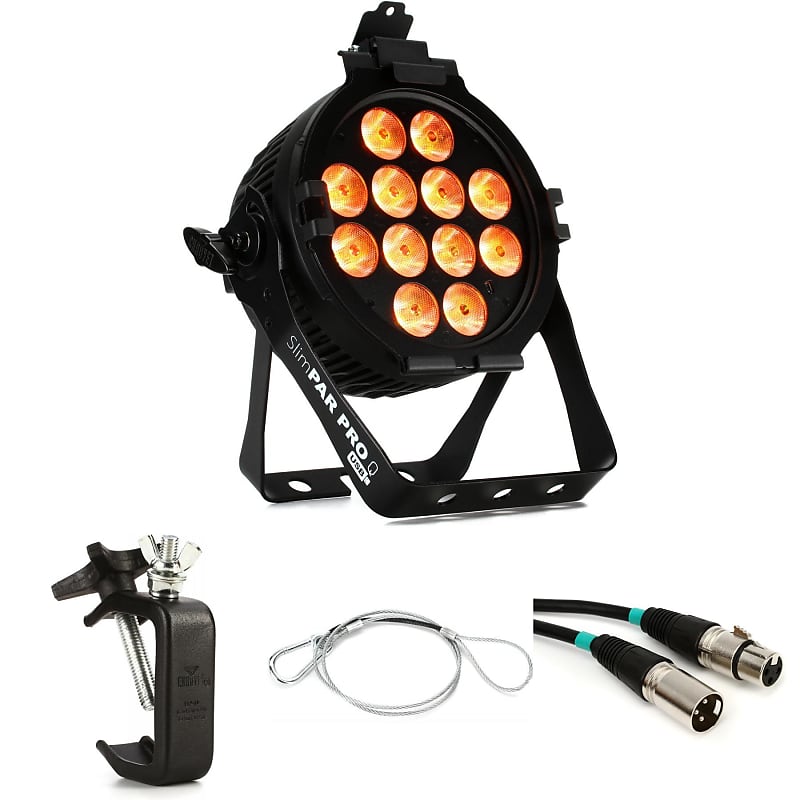 Chauvet DJ SlimPAR Pro Q USB RGBA Par Light Essentials Bundle | Reverb