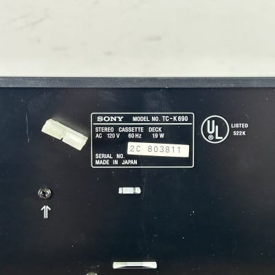 Sony TC-K690 3-Head Stereo Cassette Deck 1990's - Black | Reverb