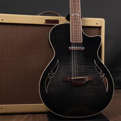 2006 Crafter SA-12 TMBK Slim Archtop 12 String - Trans Black | Reverb