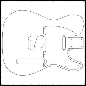 Telecaster Guitar Routing Templates - 1/4" Clear Acrylic | Reverb