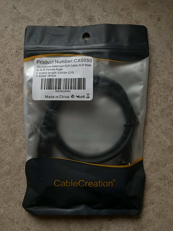 Cable Creation 3' XLR RIGHT ANGLE | Reverb