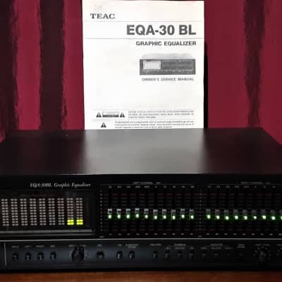 TEAC EQA-30BL Ten Band Stereo Graphic Equalizer EQ With | Reverb
