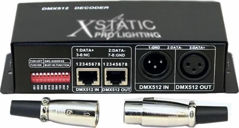 LED DMX 512 Decoder 12-24V DC 8 Amp 3 Channel RGB RJ45 | Reverb