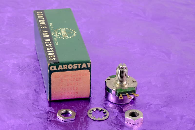 Clarostat 53C2 2.5 MEG RV4LAYSA 255B Linear Taper Locking Pot | Reverb
