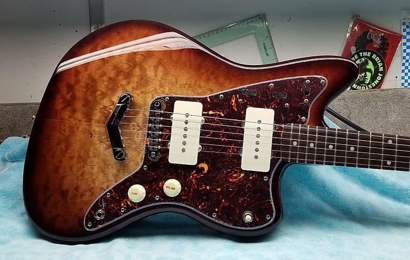 Custom Jazzmaster Style Guitar w/ Quilted Maple top + Fender | Reverb
