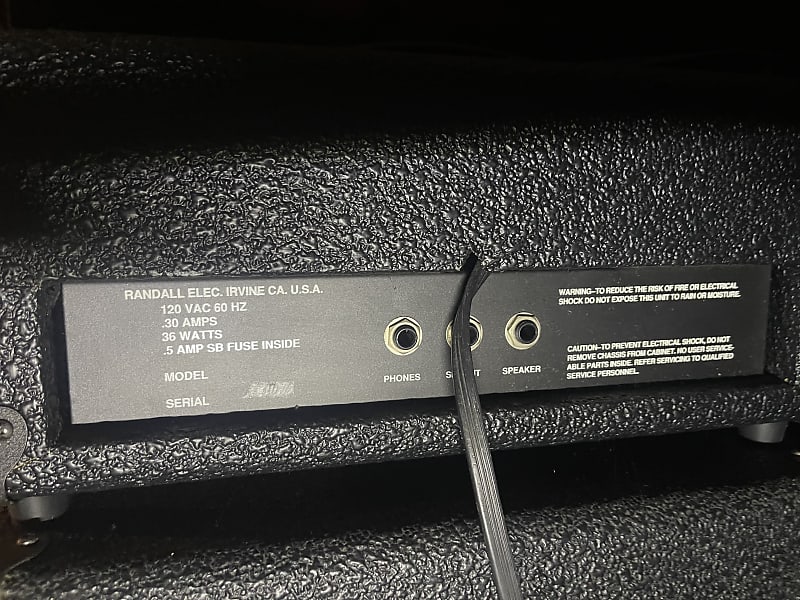 Randall RG20 1980’s - Black | Reverb