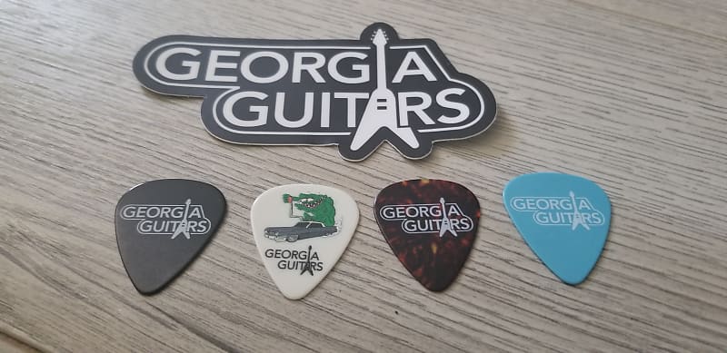 Georgia Guitars Flying V Sticker and Pick Pack Cadillac | Reverb