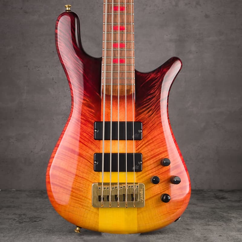 Spector USA Custom NS5 5-String Bass Guitar - Fire Fade Gloss | Reverb