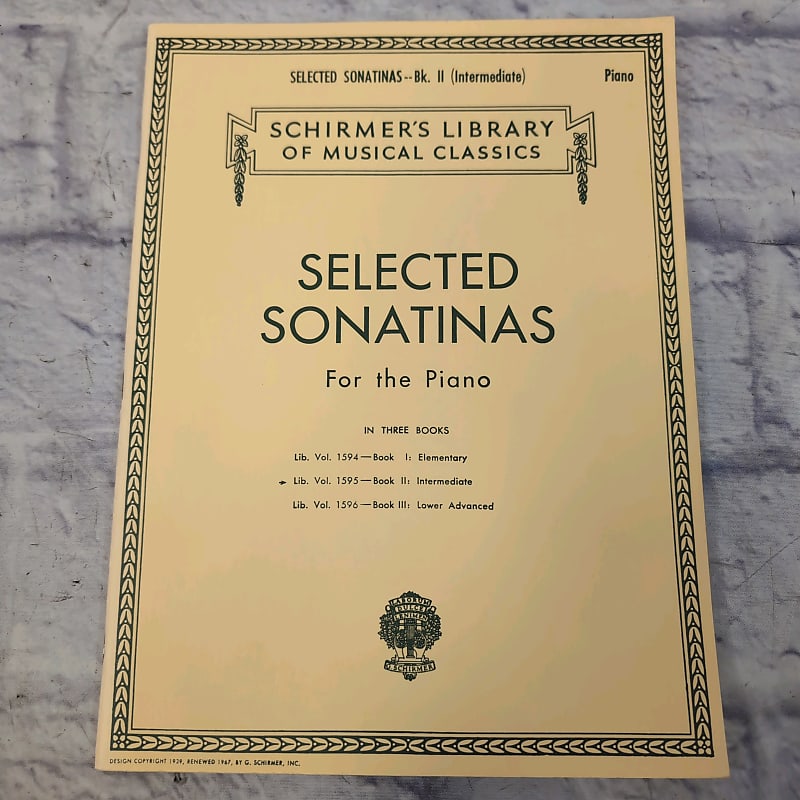 Schirmer's Library Selected Sonatinas for the Piano: Book II | Reverb