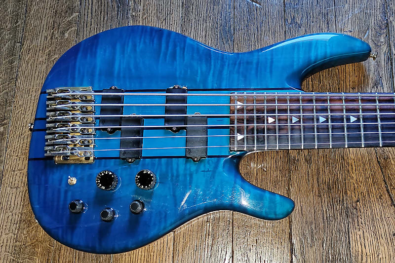 PEAVEY TL-Six - 1989 - Transparent Blue - Tim Landers | Reverb