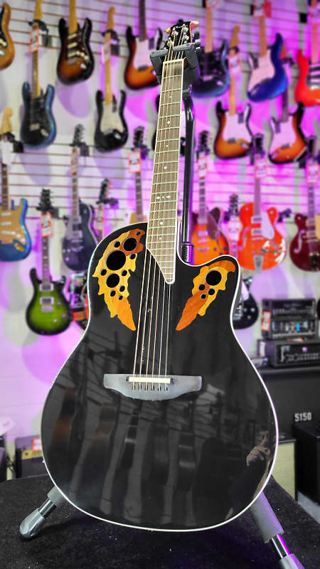 Ovation Pro Series 2778AX-5-G Electro Acoustic Guitar, Black | Reverb