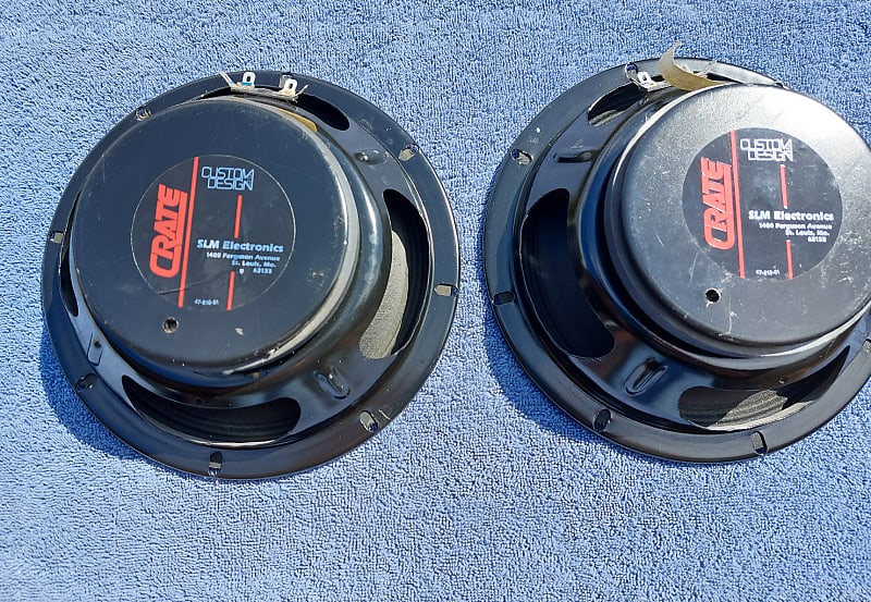 2 Crate/SLM Electronics 8" 4 Ohm Speakers | Reverb