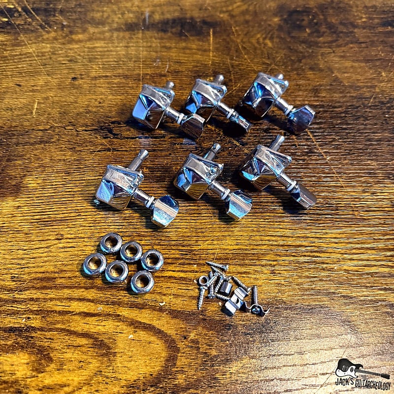 Jun Ho MIK 6-In-Line 11/32" tuners (1980-90s Chrome) | Reverb UK