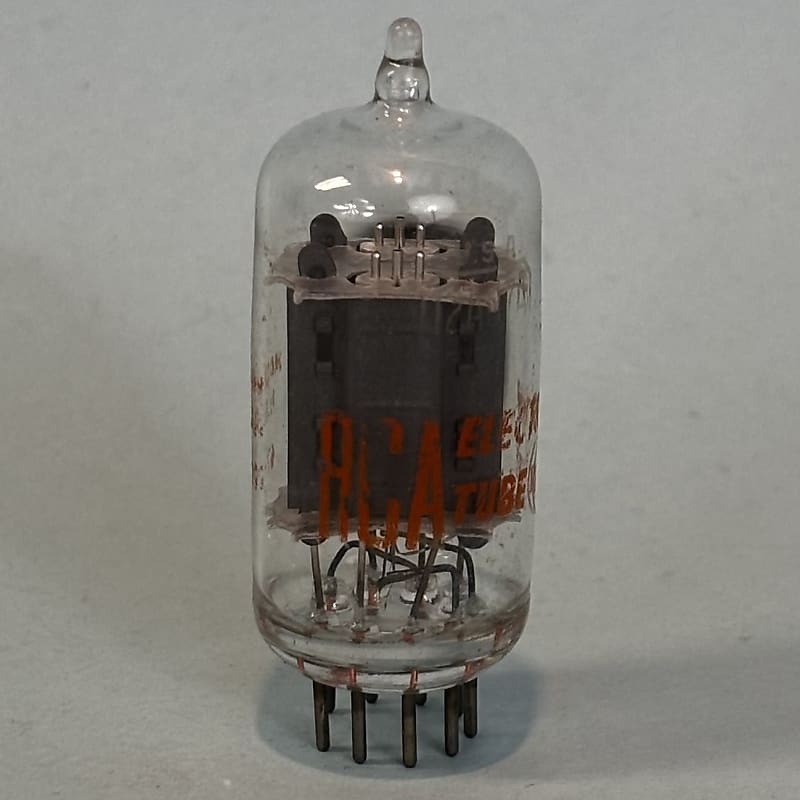 1960s RCA 12AU7A ECC82 Vintage Long Gray Plate Side D Getter | Reverb