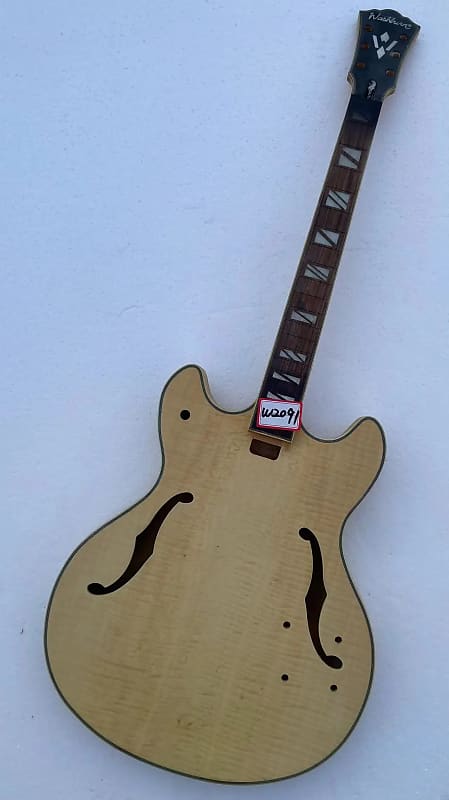 Wasburn DIY Project Unfinished Jazz Guitar Semi Hollow Body | Reverb