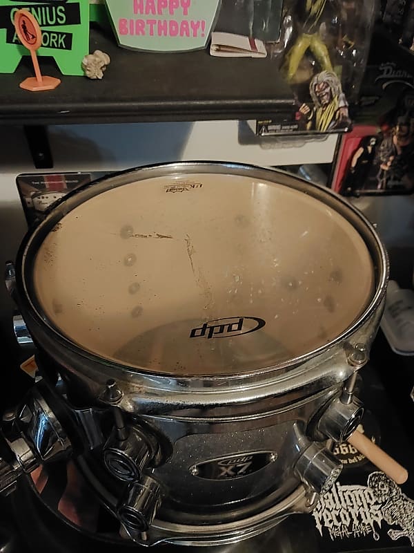 PDP X7 10" rack tom Silver to black sparkle burst | Reverb