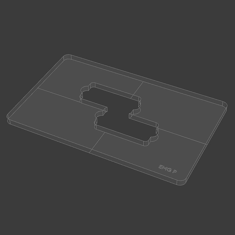 Bass Pickup Routing Template - EMG P Bass (P, P5, P6) | Reverb UK