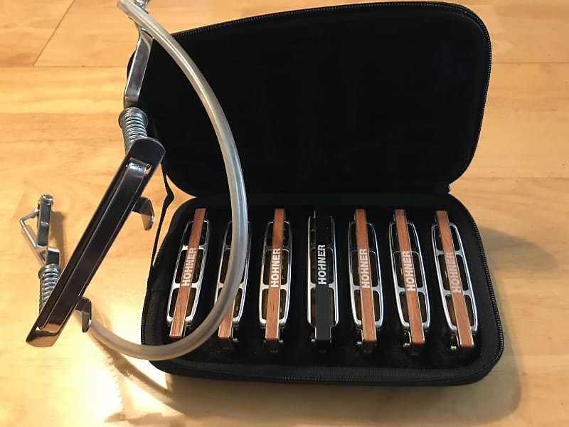 Set of 7 Harps: 6 Hohner 532BX-G MS Series Modular Blues Harp | Reverb