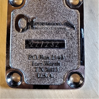 Charvel Jackson vintage Neck Plate Ft. Worth Texas era Chrome | Reverb