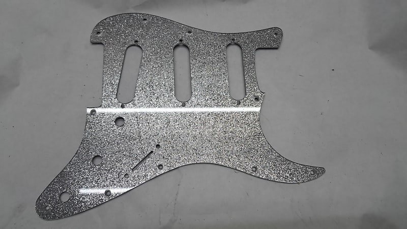 Platinum Silver Glitter SSS pickguard Fits Fender | Reverb Australia