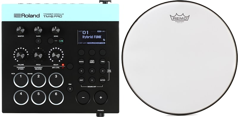 Roland TM-6 Pro Drum Trigger Module Bundle with Remo | Reverb