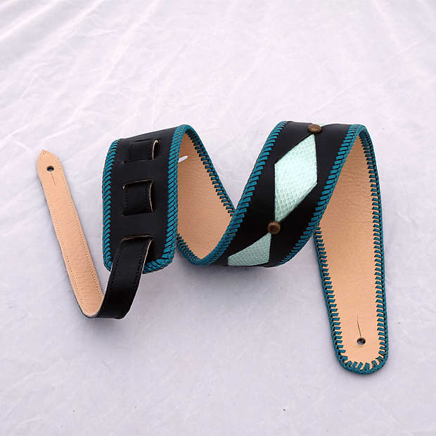 Hand Laced Leather Guitar Strap | Reverb