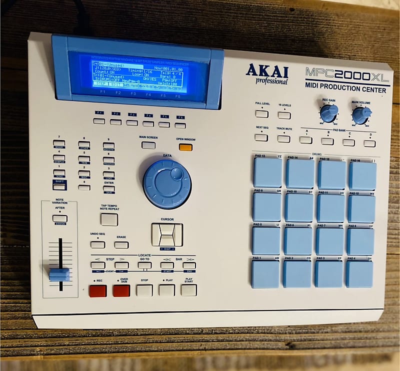 Akai MPC 2000XL 2001 Custom White & Baby Blue **Fully | Reverb