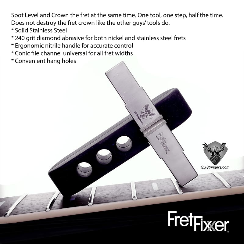 Spot Fret Level and Crown at the same time - diamond file | Reverb UK