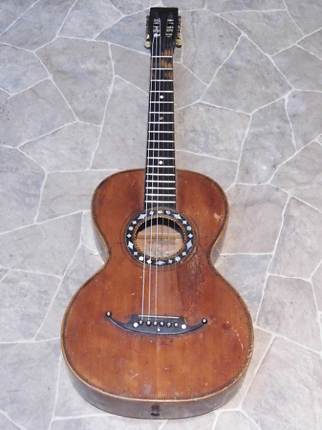very old all solid historic PARLOR GUITAR Gitarre romantic | Reverb
