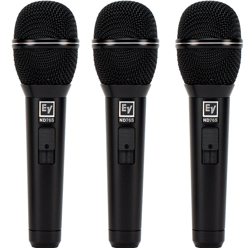 3-Pack of EV Electro-Voice ND76 Dynamic Vocal Microphone w/ | Reverb