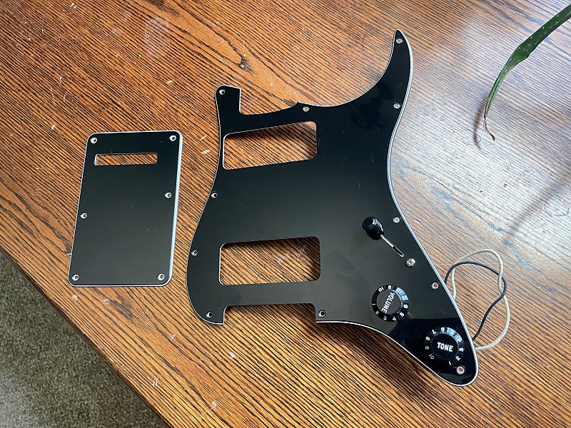 Warmoth pre-wired CTS pots/bumblebee cap P90 strat pickguard | Reverb