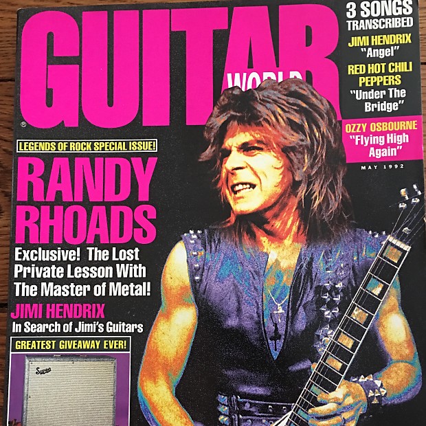 Guitar World Magazine May 1992 Randy Rhoads is on the cover | Reverb